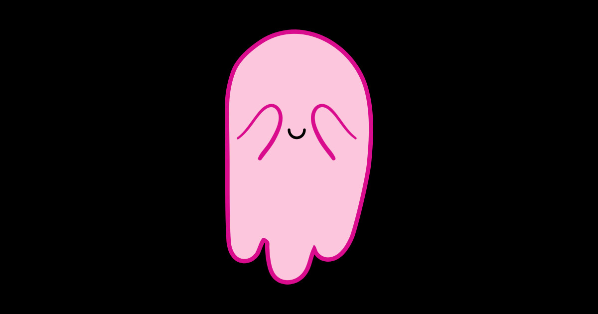 Pink Cute Ghost Boo - Halloween For Girls - Sticker | TeePublic