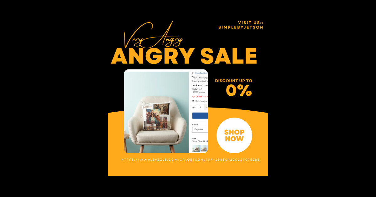 Angry Sale - Funny Sale Slogan - Sticker | TeePublic