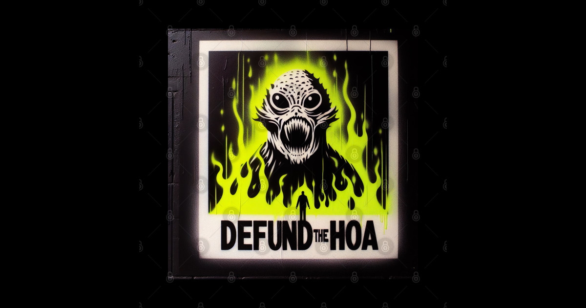 Defund the HOA - Home - Sticker | TeePublic