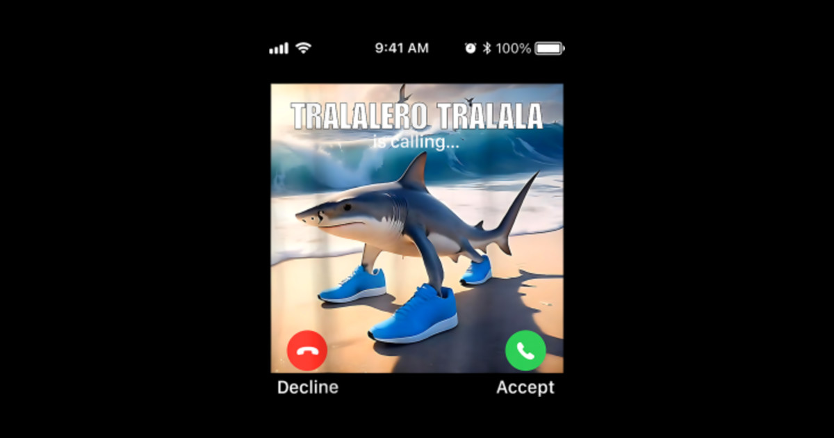 Tralalero Tralala, Italian Brainrot Meme, Phone call meme - Phone Call ...