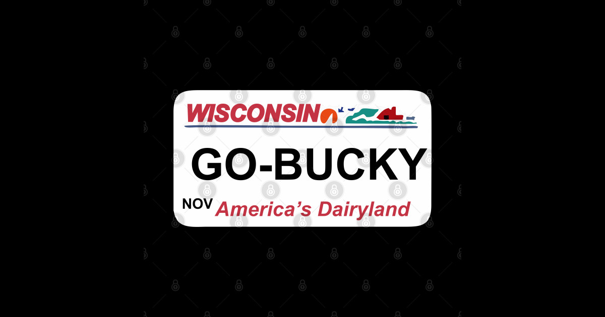 wisconsin license plate - Wisconsin License Plate - Sticker | TeePublic