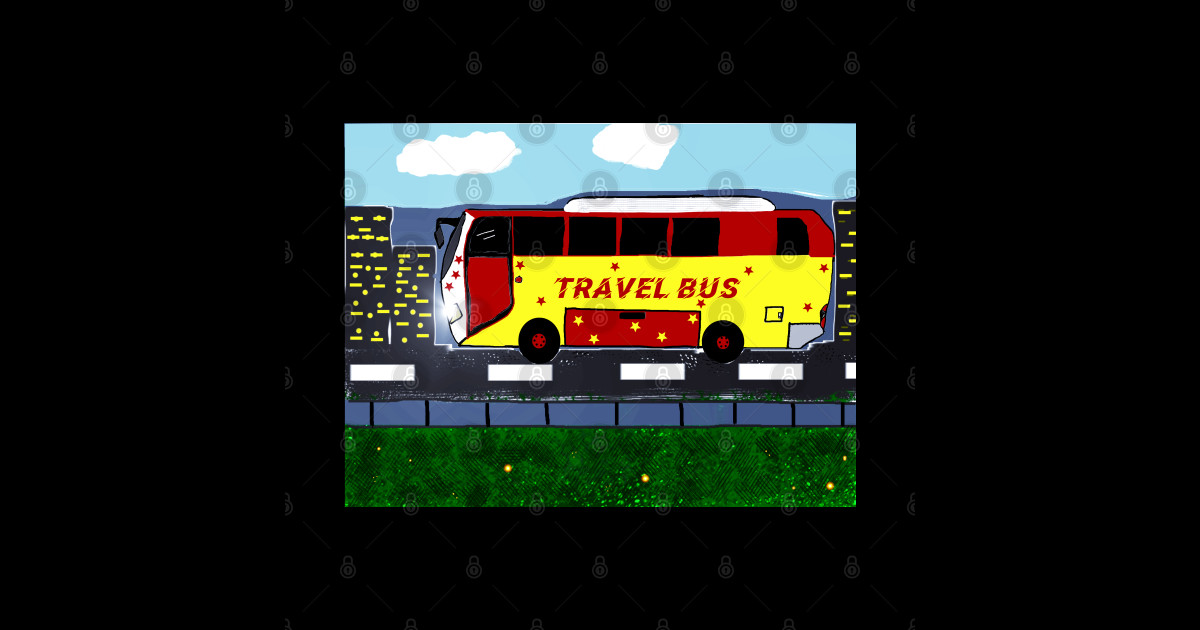 Cartoon Bus - Bus - Posters and Art Prints | TeePublic