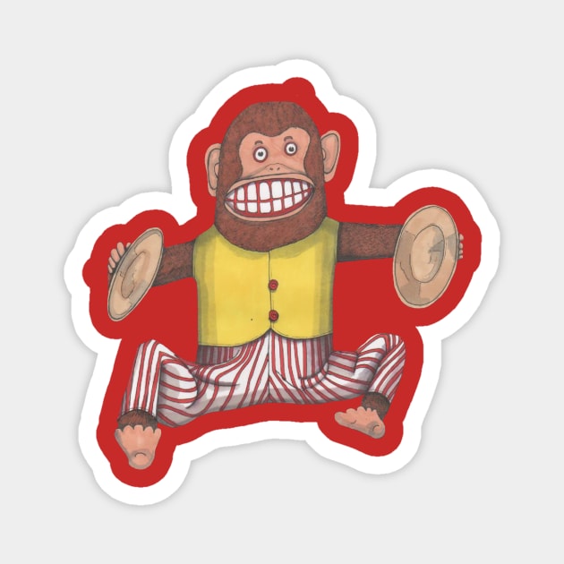 Monkey, Clapping Monkey, Retro Toy. - Monkey - Magnet | TeePublic