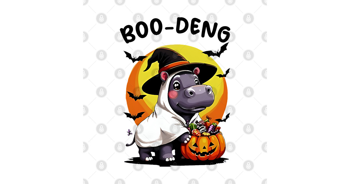 Boo Deng Moo Deng Cute Halloween Moo Deng 2024 Halloween - Boo Deng - T ...