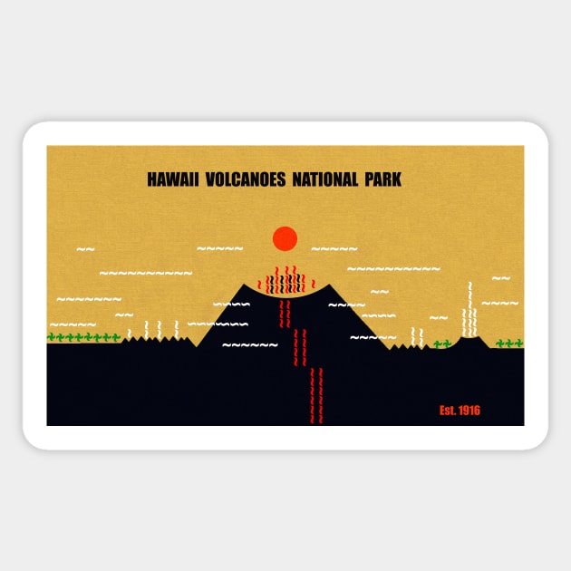 Hawaii Volcanoes National Park - National Park Art - Sticker | TeePublic