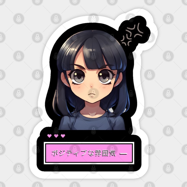 Anime Girl uwu Angry Positive Vibes - Anime Girl Cute Manga Uwu ...