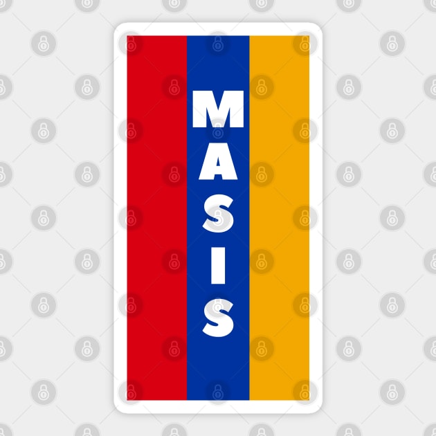 Masis City in Armenian Flag Vertical - Armenian Flag - Sticker | TeePublic
