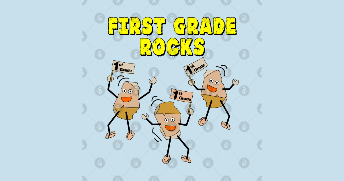 First Grade Rocks - First Grade - T-Shirt | TeePublic