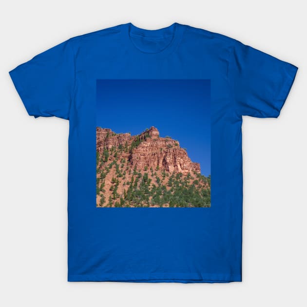 Blue Sky, Red Rocks, Evergreens - Red Rocks - T-Shirt | TeePublic
