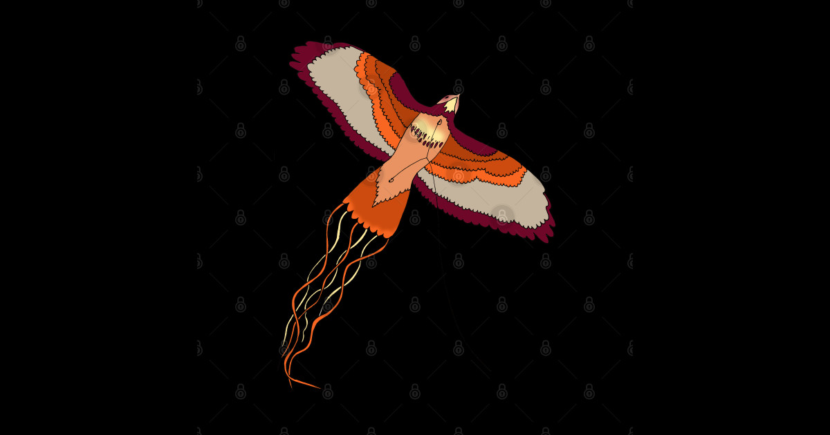 Red Tailed Hawk Kite Flying - Kite - Sticker | TeePublic