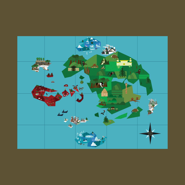 Avatar Map - Avatar The Last Airbender - Tapestry | TeePublic