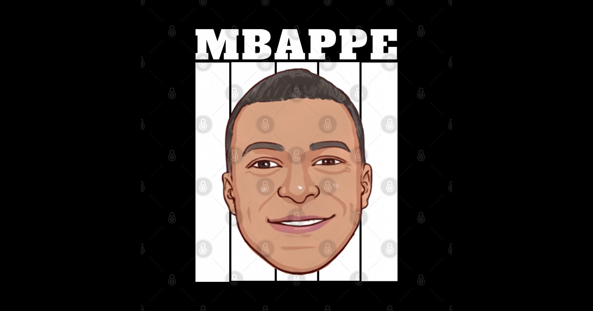 Mbappe ~~~ cartoon - Mbappe - Sticker | TeePublic