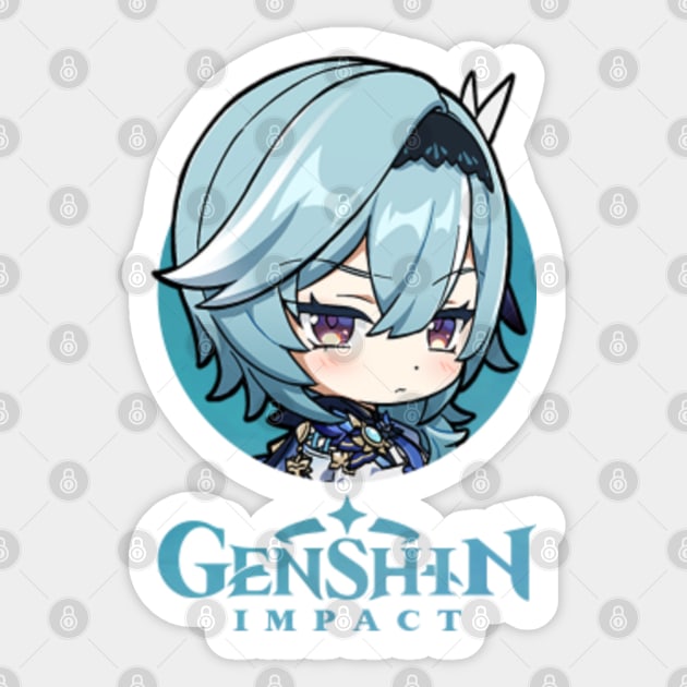 Eula Chibi Genshin Impact - Genshin Impact - Sticker | TeePublic
