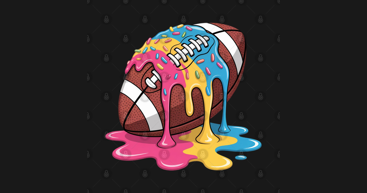 Football Drip Ice Cream Lineman WR QB RB Sport Player Youth - Football ...