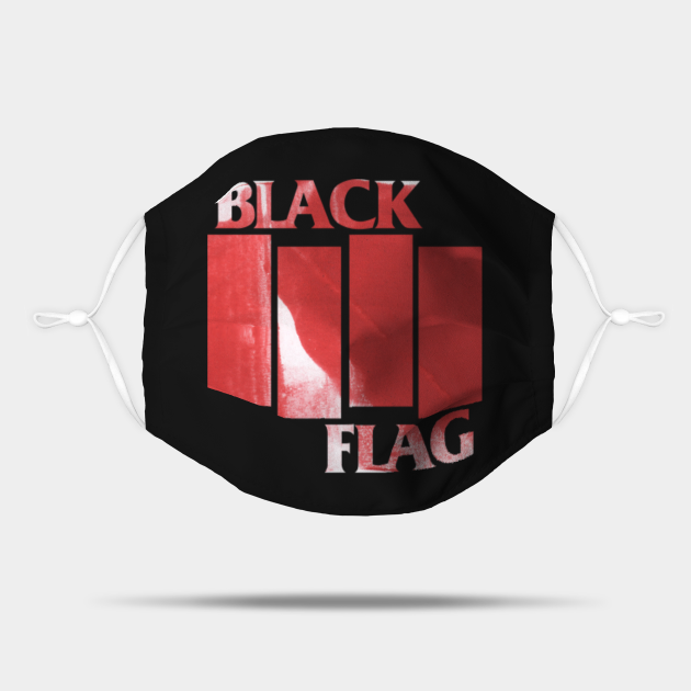 Black Flag Red Ink Logo - Black Flag - Mask | TeePublic