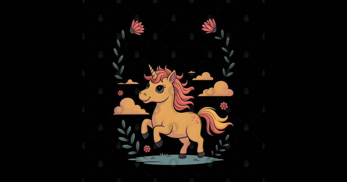 Cute Unicorn with Flowers and Leaves – Are You Overthinking What I’m ...