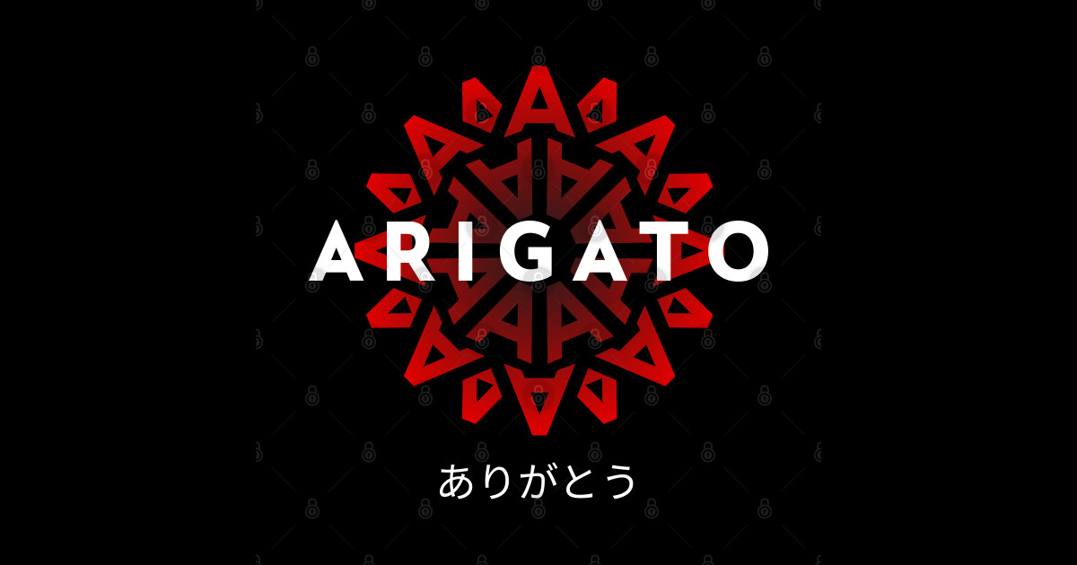 Arigato - Japonese Thank You - Sticker | TeePublic