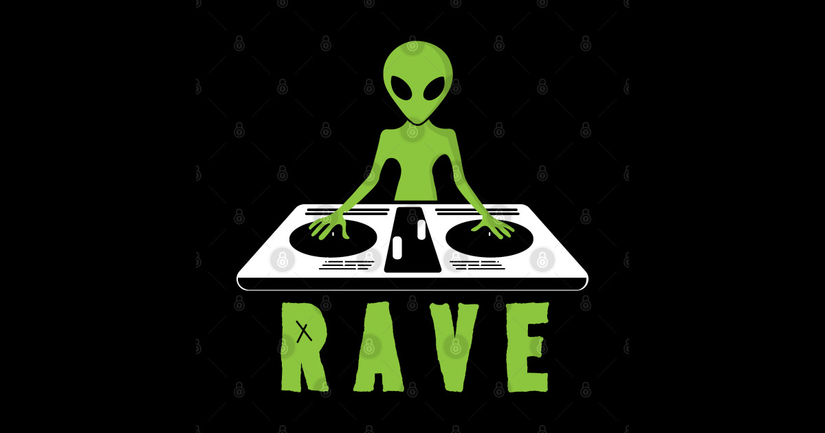 Alien Rave Party - Rave - Posters and Art Prints | TeePublic