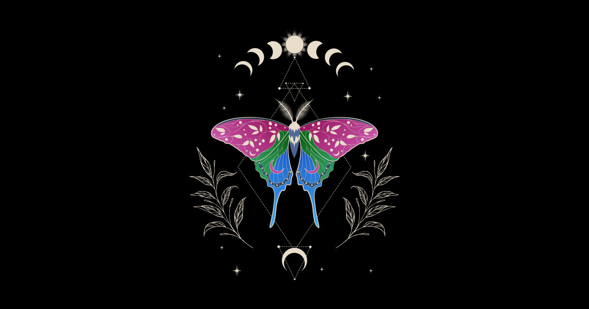 Polysexual Luna Moth LGBT Pride Flag - Polysexual - Posters and Art ...