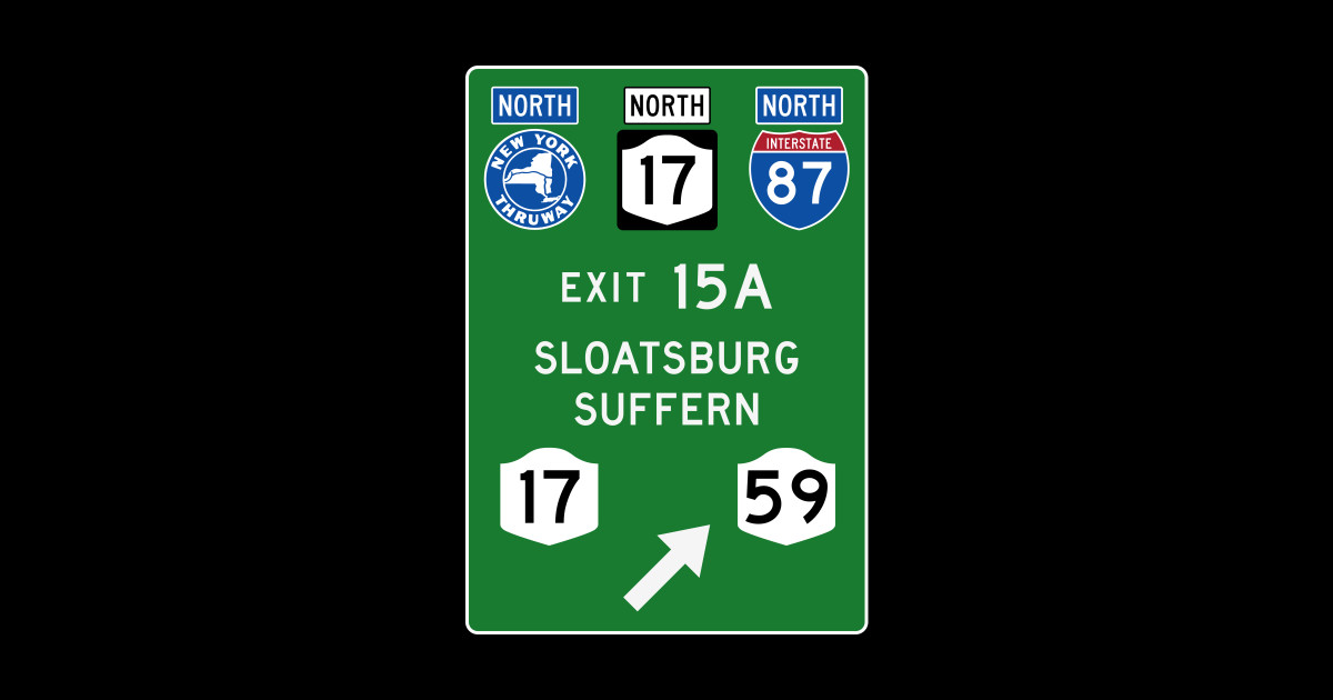 New York Thruway Northbound Exit 15A: Sloatsburg Suffern Rte 17 - New ...