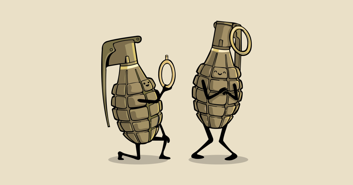 grenade engagement - Grenade Marry Me - T-Shirt | TeePublic