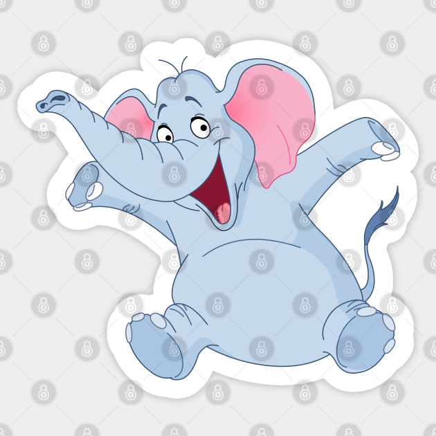 Laughing Elephant - Elephant - Sticker | TeePublic
