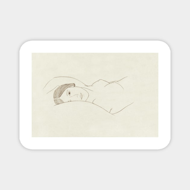 Naked Woman Posing Sexually Vintage Nude Illustration Naked Woman