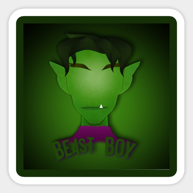 Beast boy - Beastboy - Sticker | TeePublic