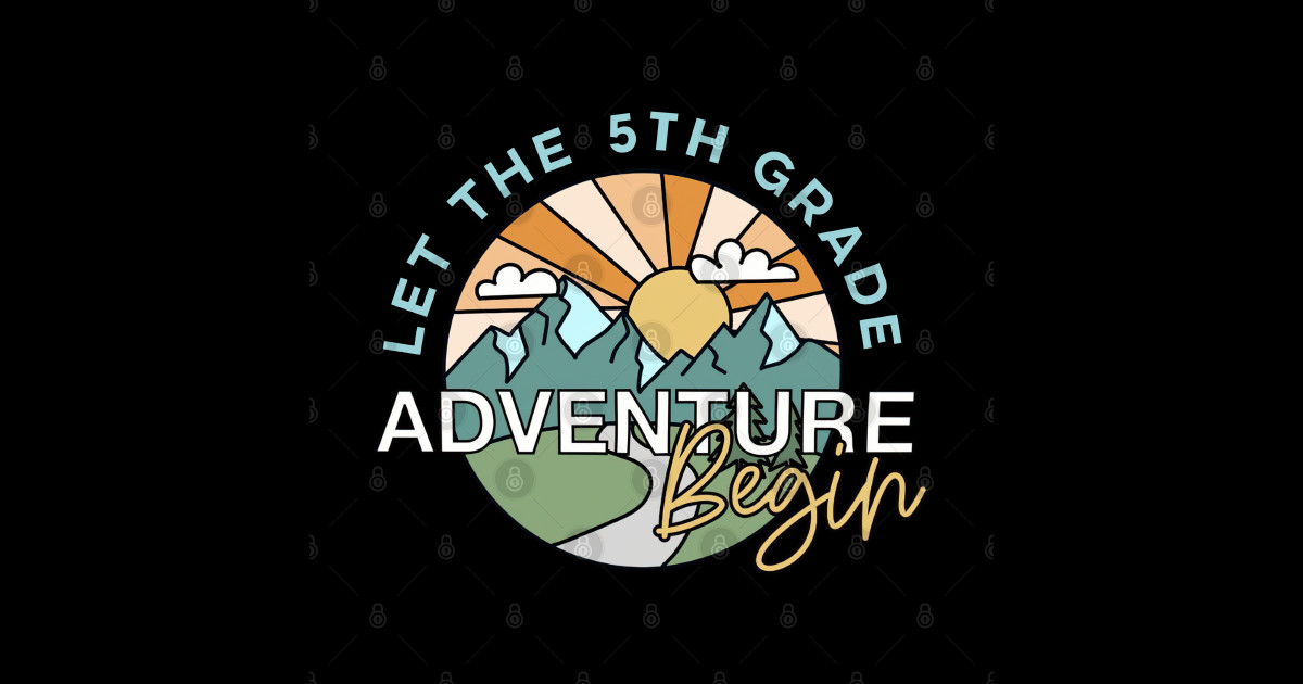 Retro Vintage teacher Let the 5th grade adventure Begin funny tee ...