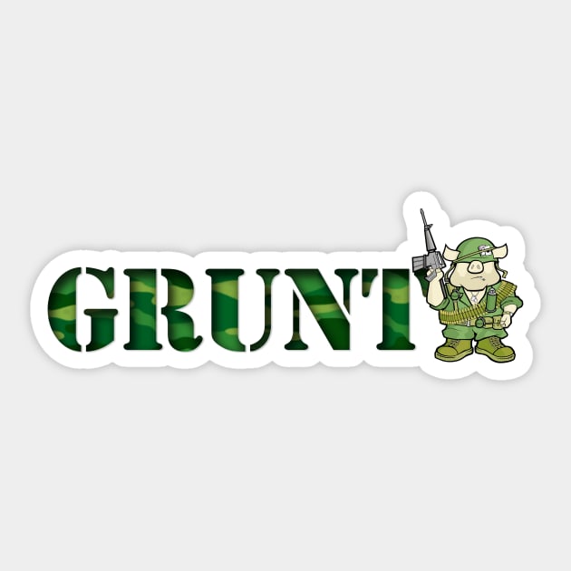 Gutter Pigs Grunt - Soldier - Sticker | TeePublic