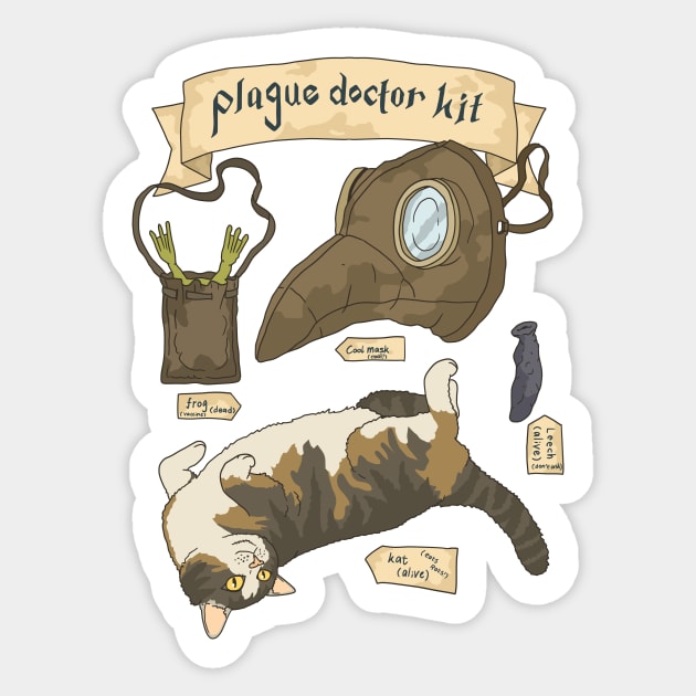 Plague doctor kit. history nerd - Plague - Sticker | TeePublic