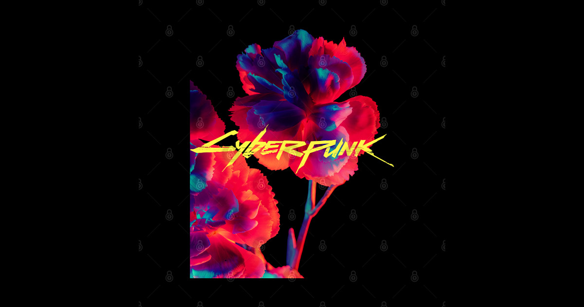 Cyberpunk Flower - Cyberpunk 2077 - Sticker | TeePublic