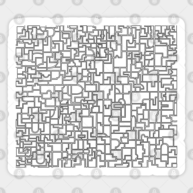 Line Art Pattern - Abstract Line Pattern - Sticker | TeePublic
