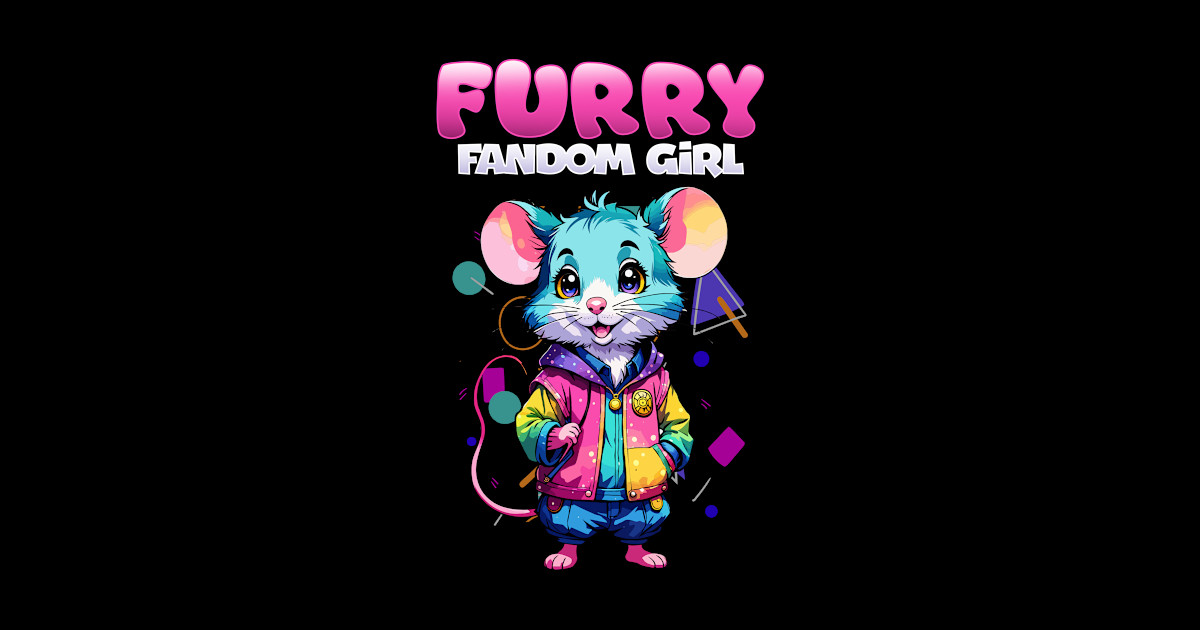Furry Fandom Girl I Cute Mouse Fursuit Cosplay - Furry - Sticker ...