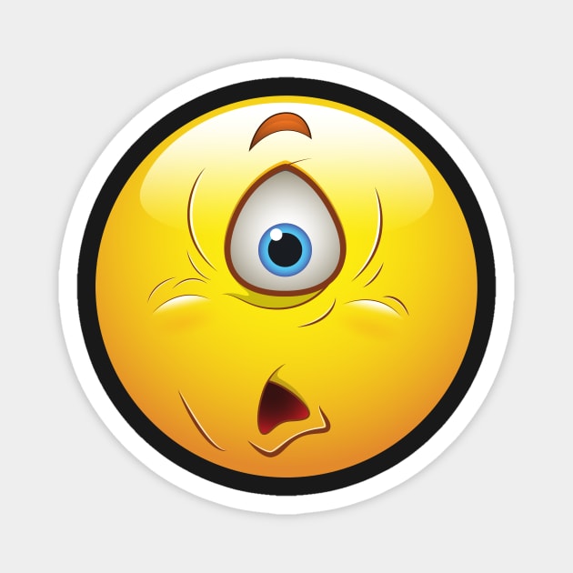 Cyclops Smiley Face Emoticon - Cyclops - Magnet | TeePublic