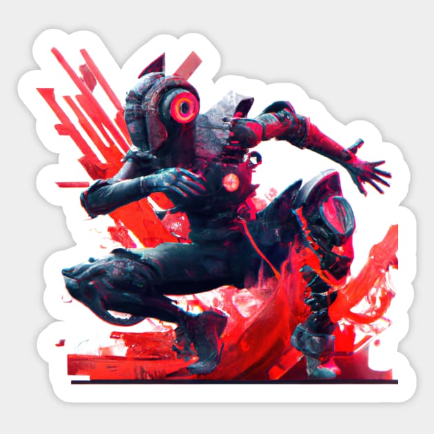 Cyberpunk Ninja - Cyborg Ninja - Sticker | TeePublic