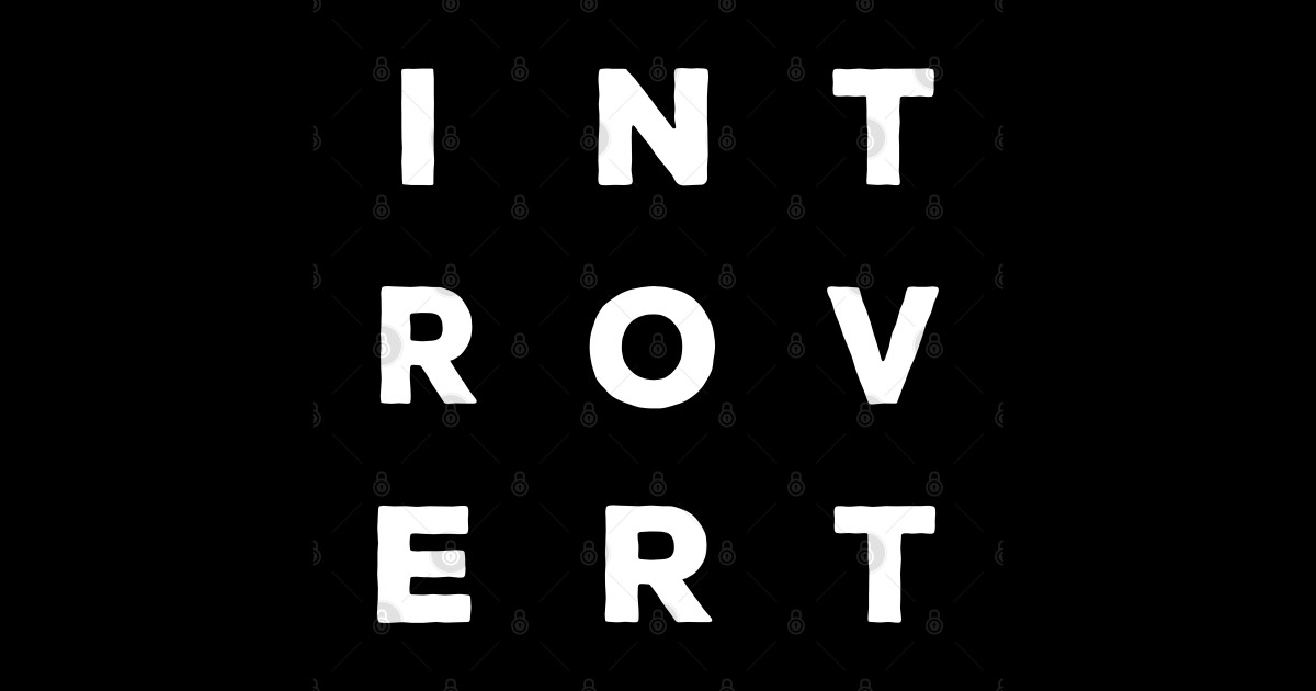 INTROVERT Logo/Slogan - Introvert - Sticker | TeePublic