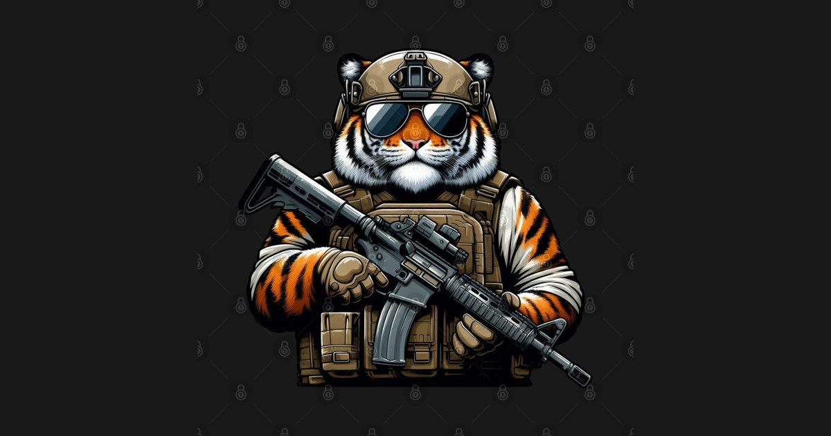 Tactical Tiger - Tiger - T-Shirt | TeePublic