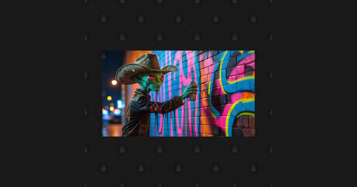 alien graffiti - Aliens - T-Shirt | TeePublic