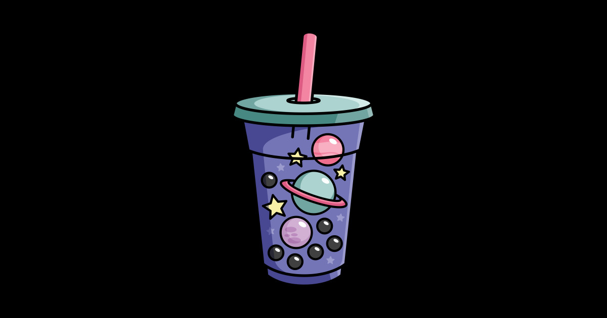 Kawaii Bubble Tea in Space - Bubble Tea - Magnet | TeePublic