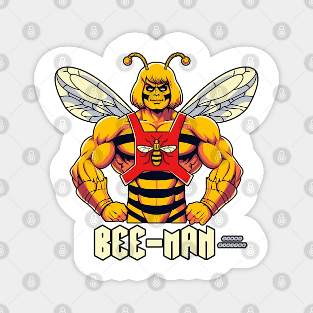 BEE-MAN! 1980s (80s) cartoon character hero - He Man - Magnet | TeePublic