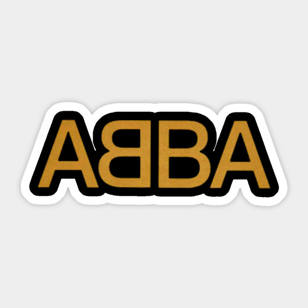 ABBA LOGO 2 KACA - Abba Logo 2 Kaca - Sticker | TeePublic