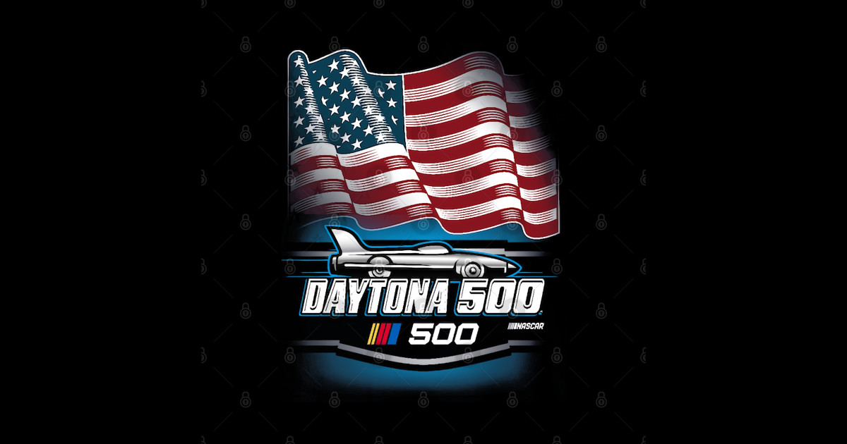 Daytona International 2025 Daytona 500 Flag - Daytona - Sticker | TeePublic