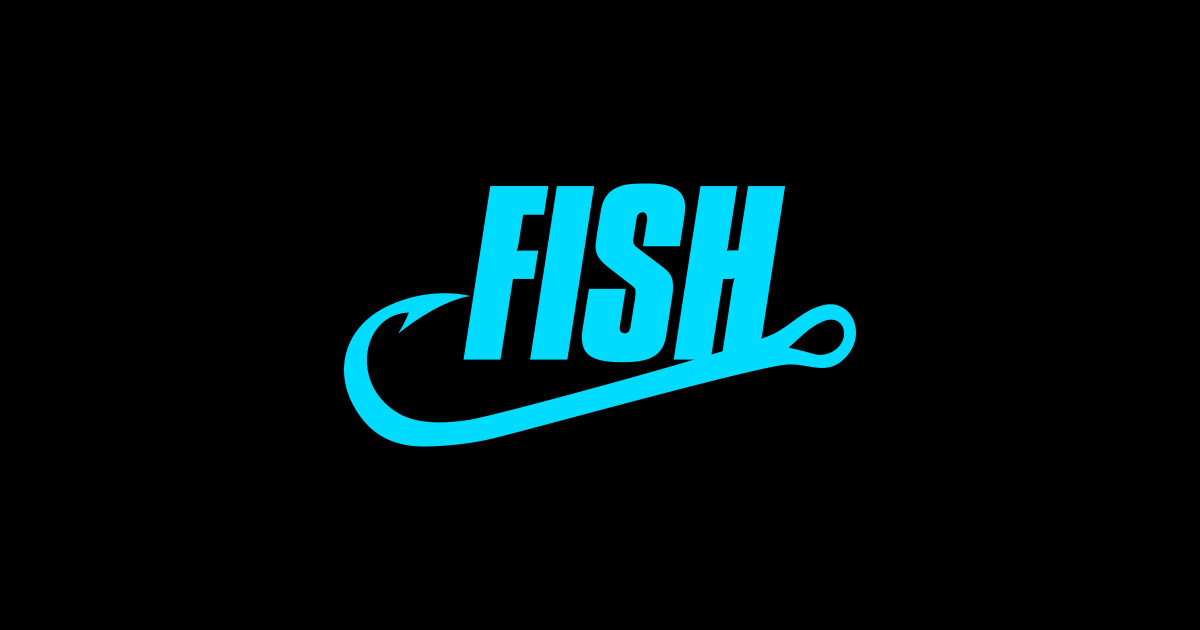 FISH (Swoosh) - Fishing Lover - Sticker | TeePublic