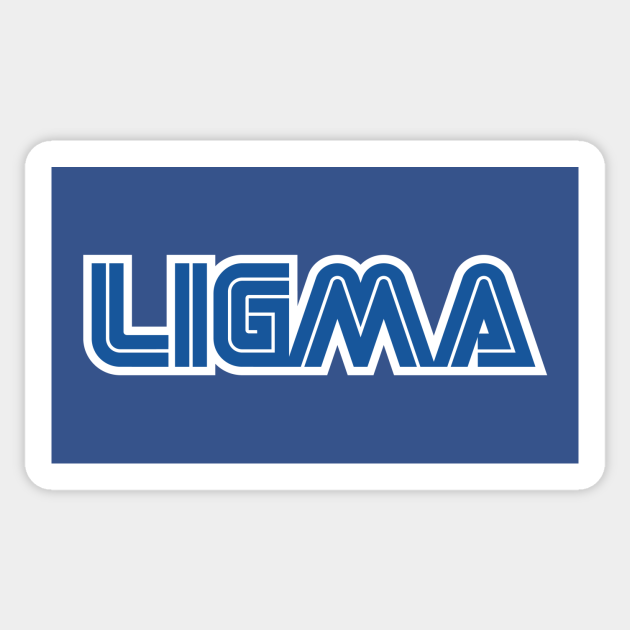SEGA Genesis Ligma Logo Parody Bofa Sonic - Ligma - Sticker | TeePublic