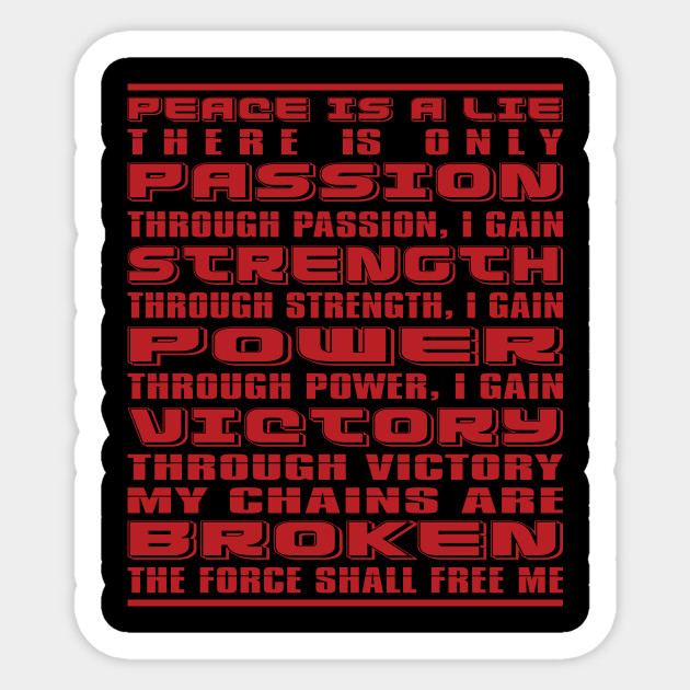 Sith Code - The Old Republic - Sticker | TeePublic