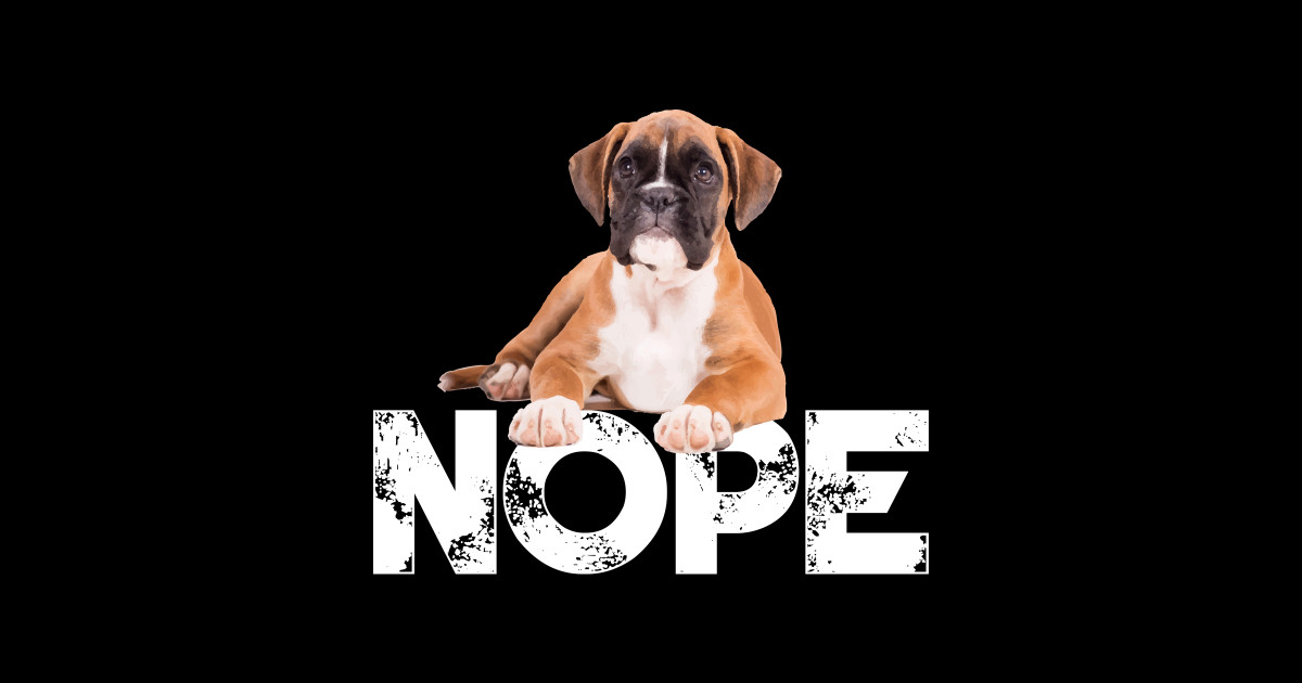 Nope Lazy Boxer Dog Lover - Nope Lazy Boxer Dog Lover - Posters and Art Prints | TeePublic