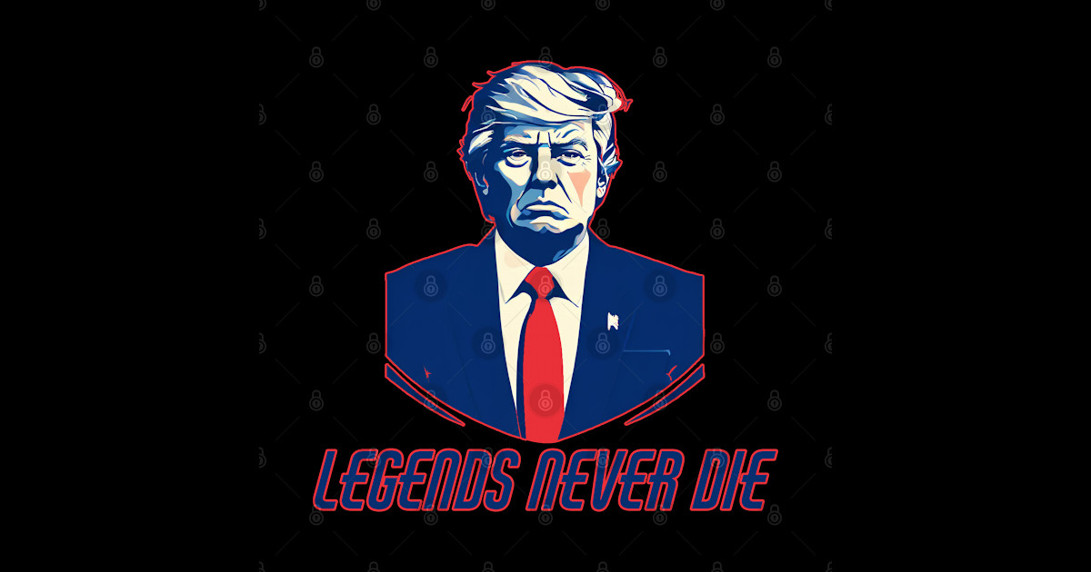 trump shot - Legends Never Die - Trump Shot Trump Shot - Sticker ...