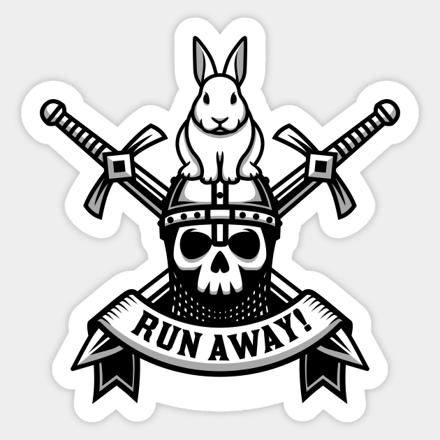 Run Away! - Bunny - Sticker | TeePublic