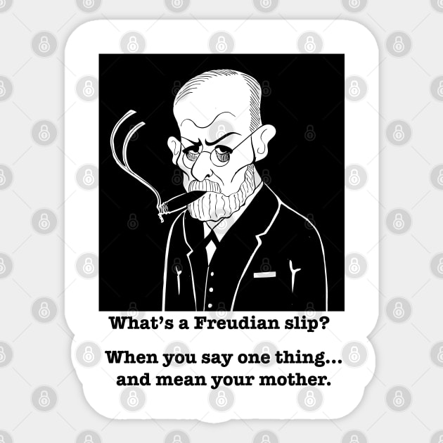 SIGMUND FREUD FAN ART! - Sigmund Freud - Sticker | TeePublic